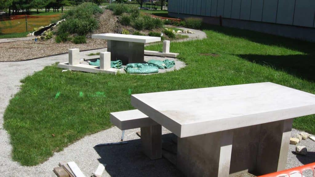 Custom Limestone Bench – Lang Stone
